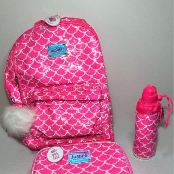 Justice | Other | Justice New Mermaid Flip Sequin Backpack Set | Poshmark